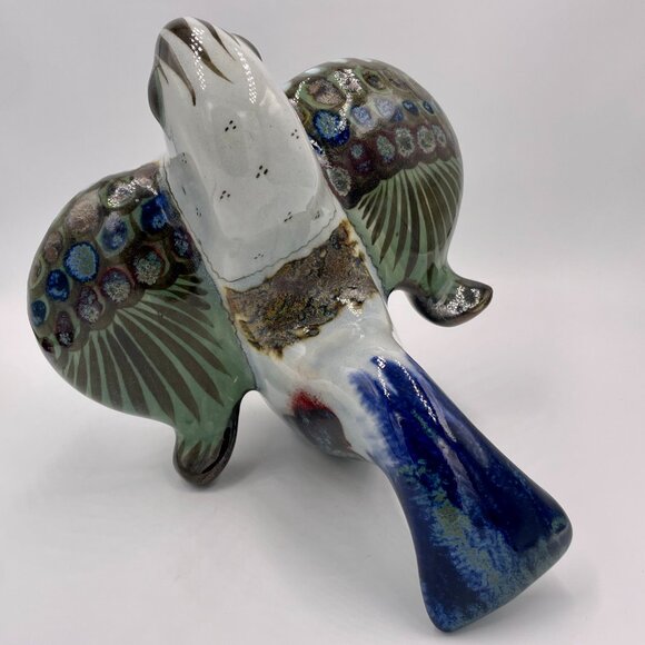 Accents | Winged Bird Figurine Stoneware Pottery Tonala Mexico Folk Art ...